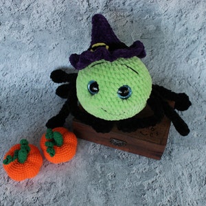 Halloween Spider Pattern, Plush Crochet Spider Toy, Crochet Spider ...