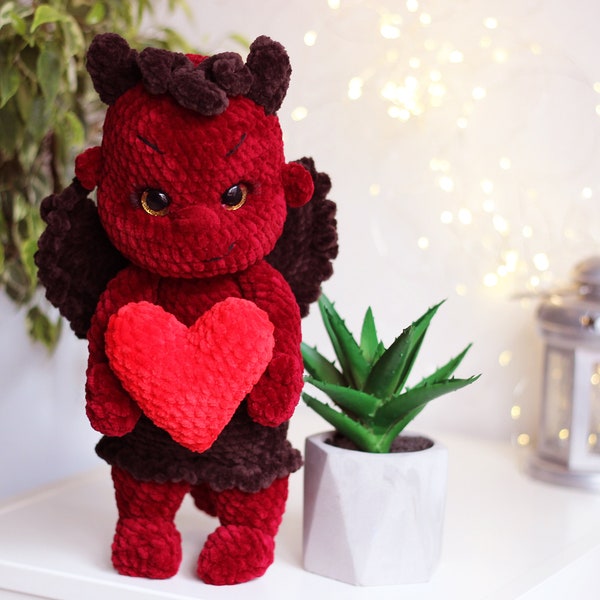 Valentines Devil Plush - Etsy