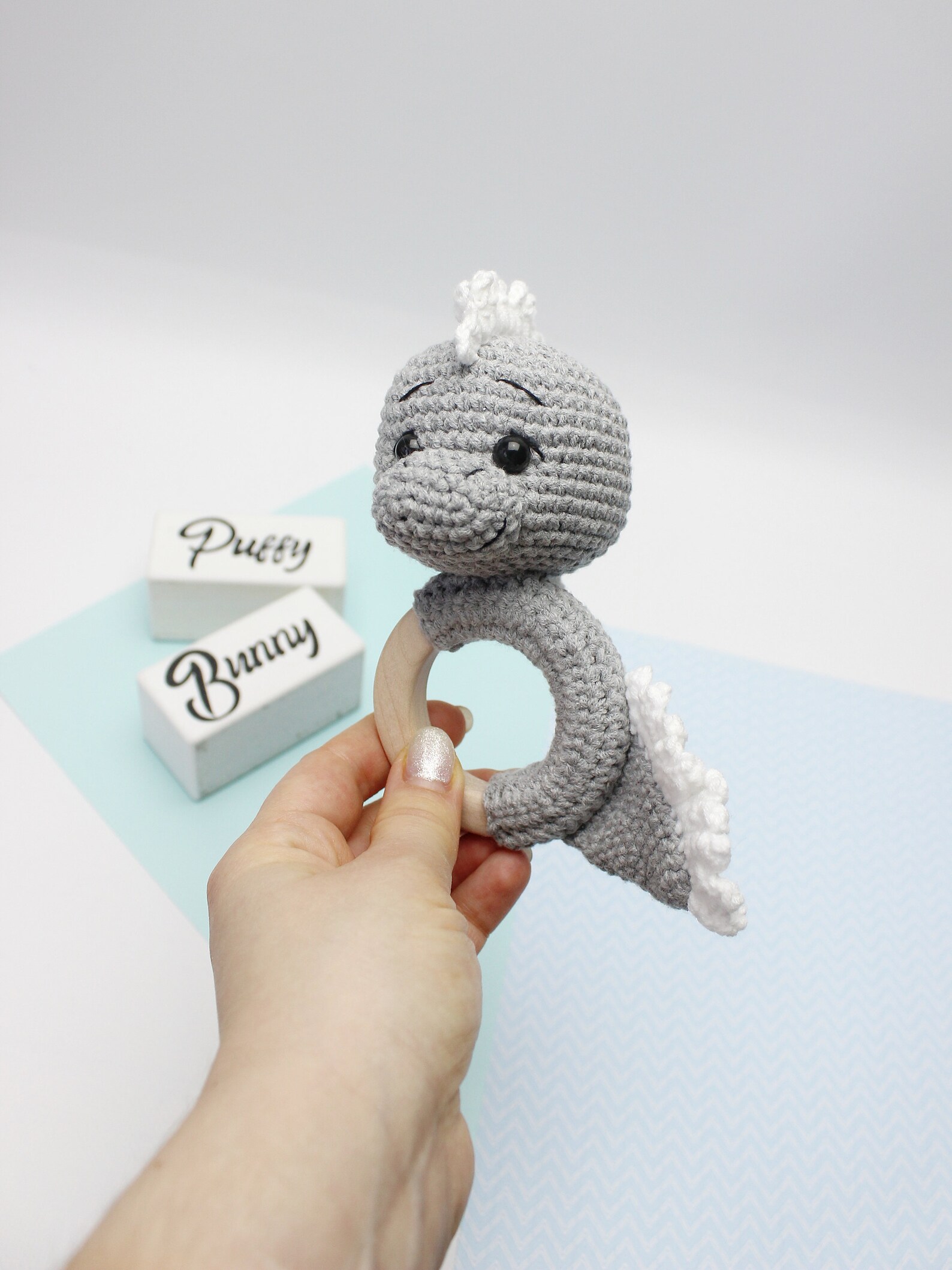 Crochet Baby Rattle Dinosaur Baby Shower Gift dinosaur Toy | Etsy