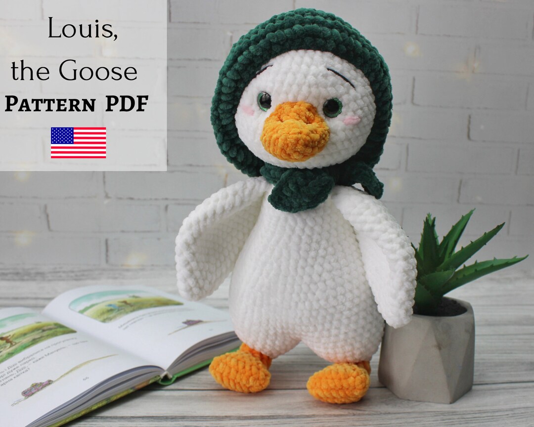 Crochet Goose Pattern, Plush Goose Toy, Stuffed Goose, Toy Crochet ...
