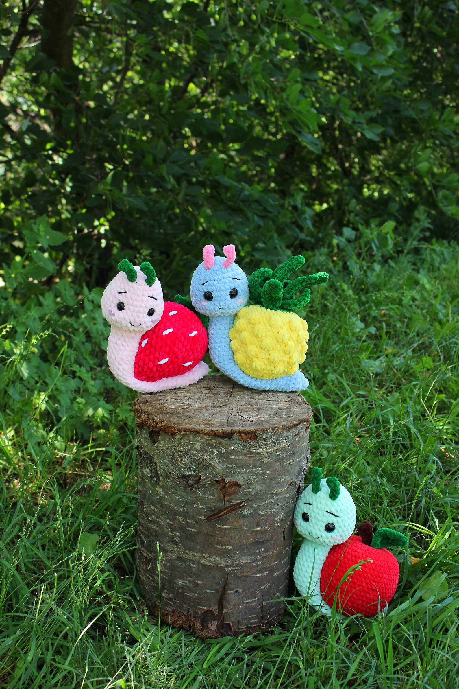 Fruity Snail Pattern Plush Snail Toy Funny Toy Funny - Etsy
