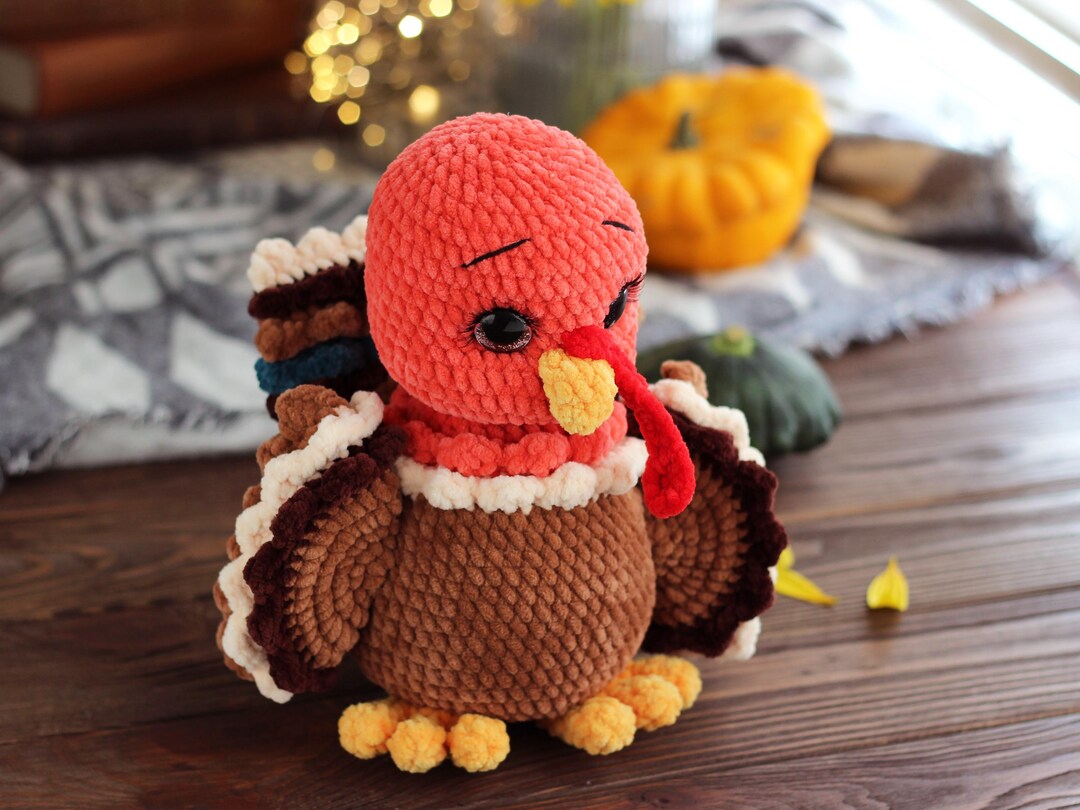 Turkey Plush Toy, Stuffed Turkey, Thanksgiving Gift, Autumn Gift, Bird ...