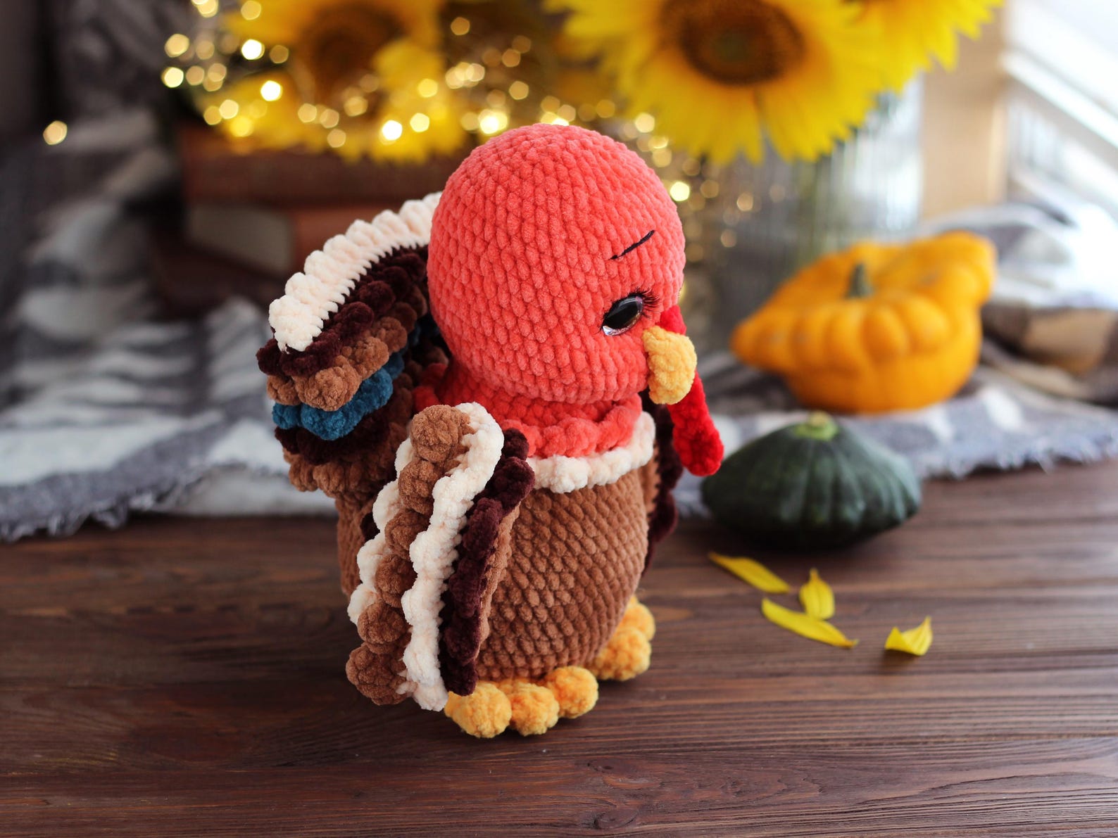 Turkey Plush Toy, Stuffed Turkey, Thanksgiving Gift, Autumn Gift, Bird ...