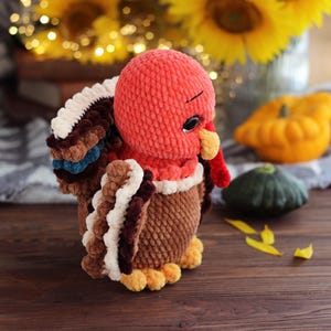 Turkey Plush Toy, Stuffed Turkey, Thanksgiving Gift, Autumn Gift, Bird ...