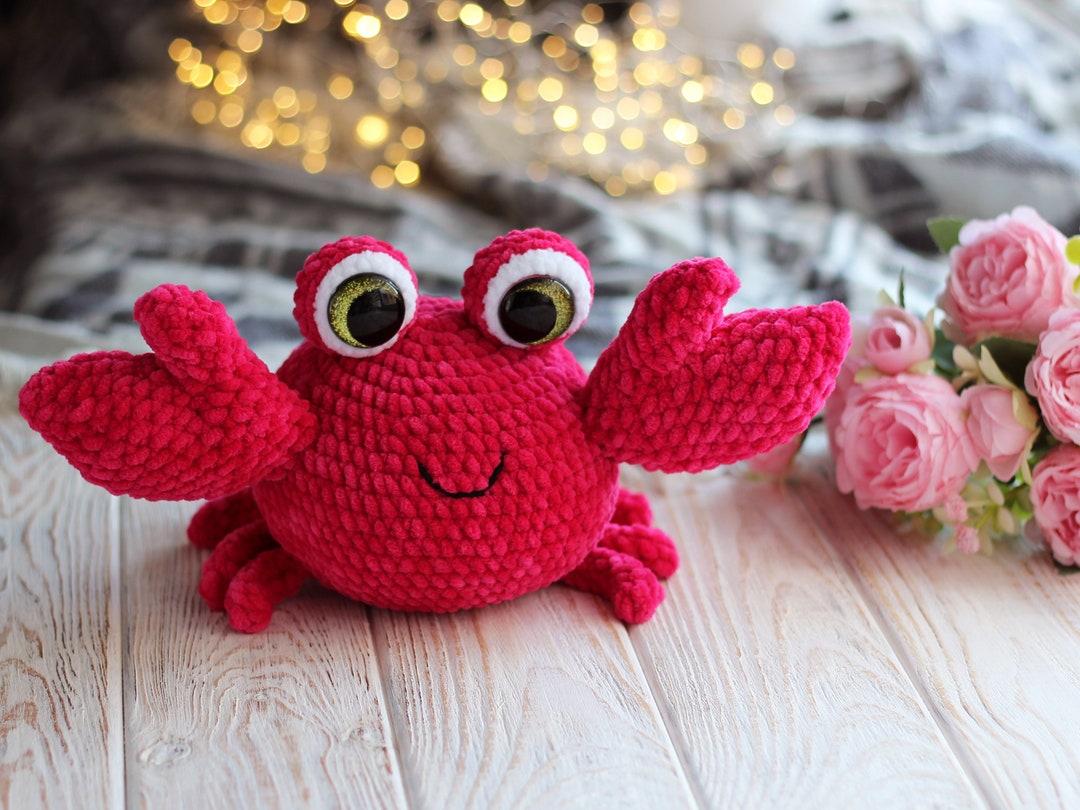 Crab Plushie Toy, Stuffed Crab Toy, Crochet Crab, Cute Plush Crab - Etsy