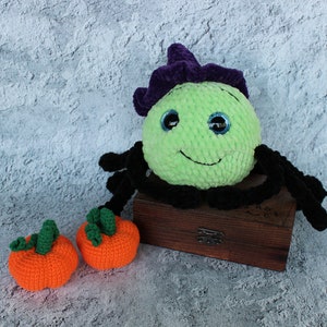 Halloween Spider Pattern, Plush Crochet Spider Toy, Crochet Spider ...