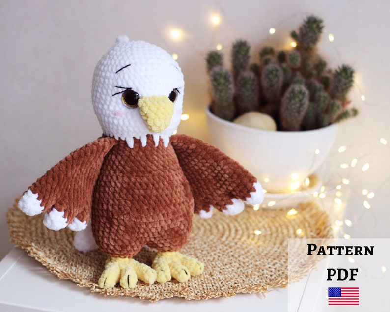 Crochet Eagle Pattern Amigurumi Eagle Easy Crochet Pattern - Etsy