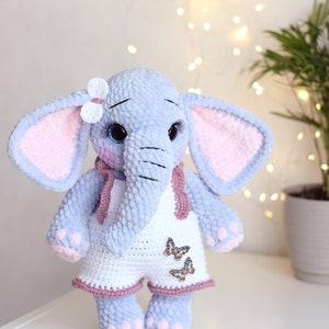 Elephant Crochet Pattern, Amigurumi Elephant, Easy Crochet Pattern ...