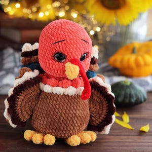Turkey Plush Toy, Stuffed Turkey, Thanksgiving Gift, Autumn Gift, Bird ...