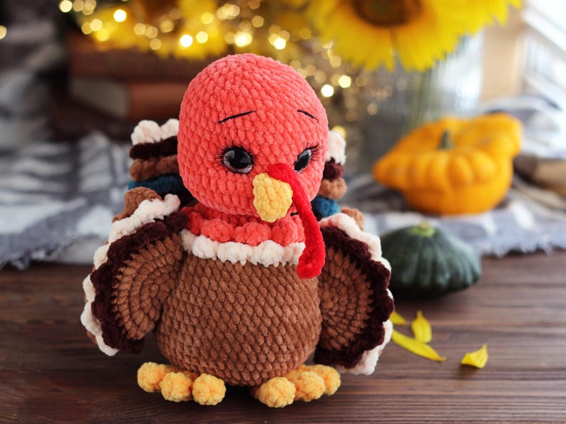 Turkey Plush Toy, Stuffed Turkey, Thanksgiving Gift, Autumn Gift, Bird ...