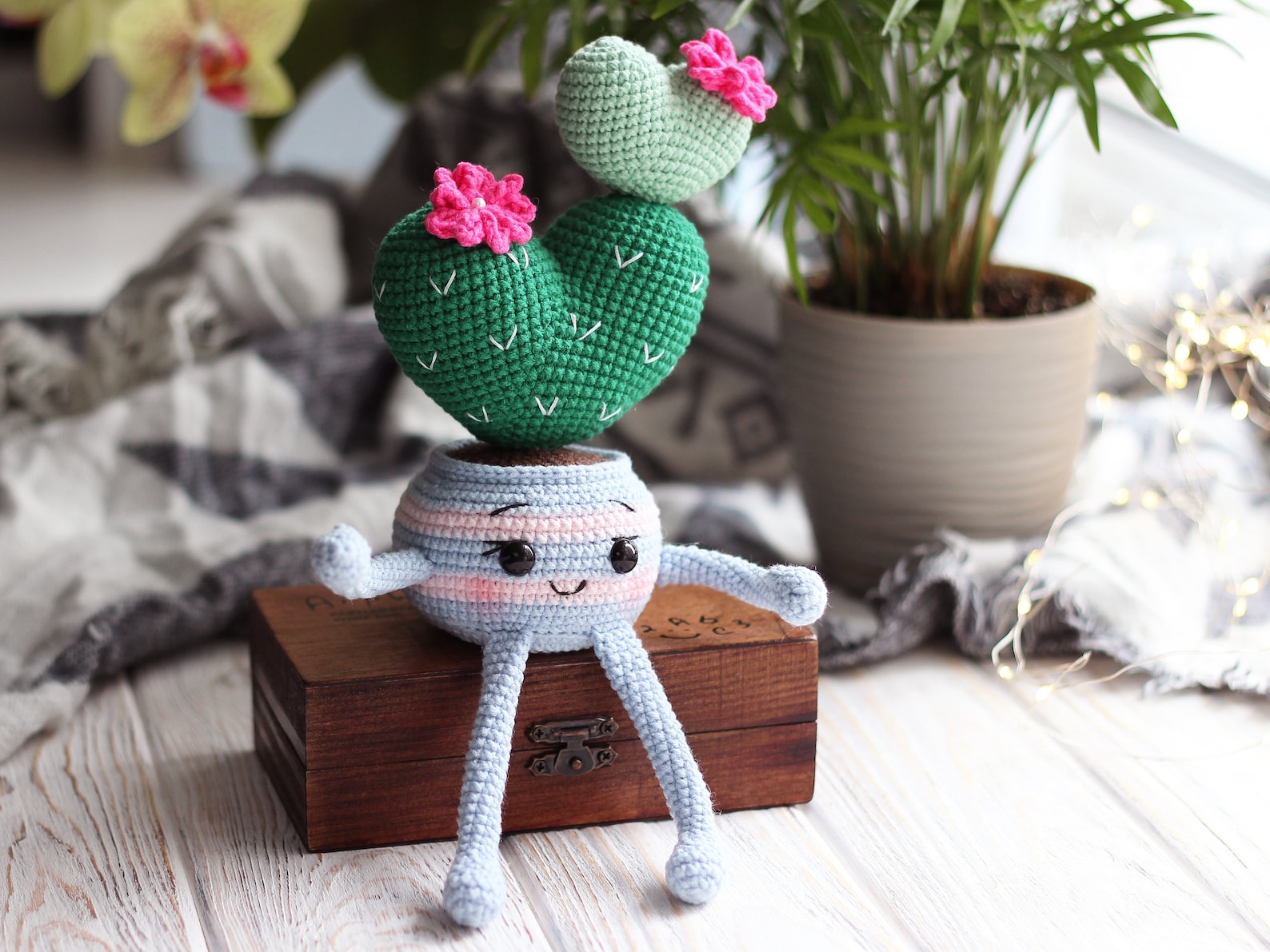 Crochet Cactus Pot Pattern, Baby Girl Cactus Nursey Decor, Cute Crochet ...