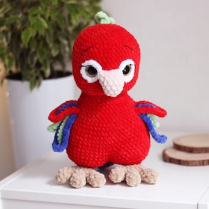 Crochet Parrot Pattern, Amigurumi Parrot, Bird Lover Gift, Crochet ...