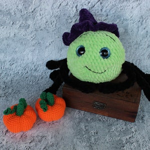 Halloween Spider Pattern, Plush Crochet Spider Toy, Crochet Spider ...