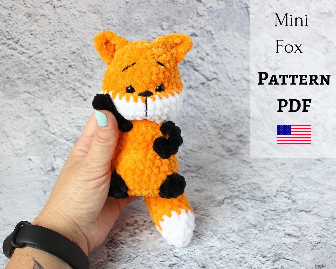 Crochet Fox Pattern, Plush Fox Toy, Cute Fox Plush, DIY Fox Toy ...