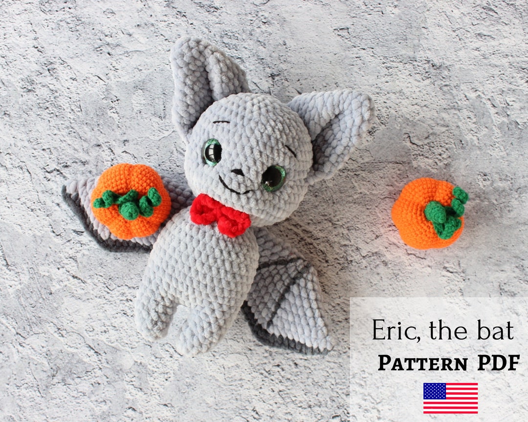 Crochet Bat Pattern PDF Amigurumi Bat Low Sew Easy Crochet Pattern Cute ...
