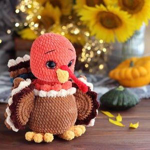 Turkey Plush Toy, Stuffed Turkey, Thanksgiving Gift, Autumn Gift, Bird ...