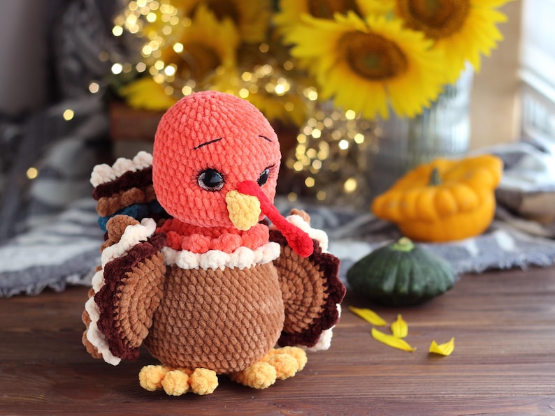 Turkey Plush Toy, Stuffed Turkey, Thanksgiving Gift, Autumn Gift, Bird ...