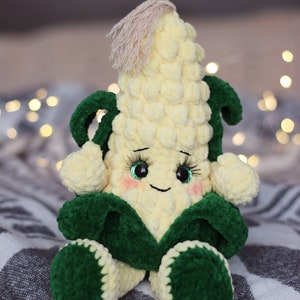Plush Corn, Funny Crochet Gift, Gift for Her, Crochet Maize Toy, Corn ...