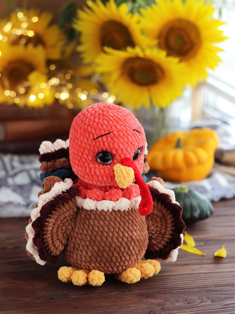 Turkey Plush Toy, Stuffed Turkey, Thanksgiving Gift, Autumn Gift, Bird ...