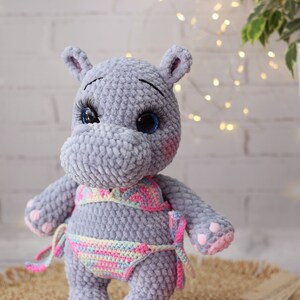 Hippo Crochet Pattern, Crochet Patterns Hippo, Cute Crochet Animals ...