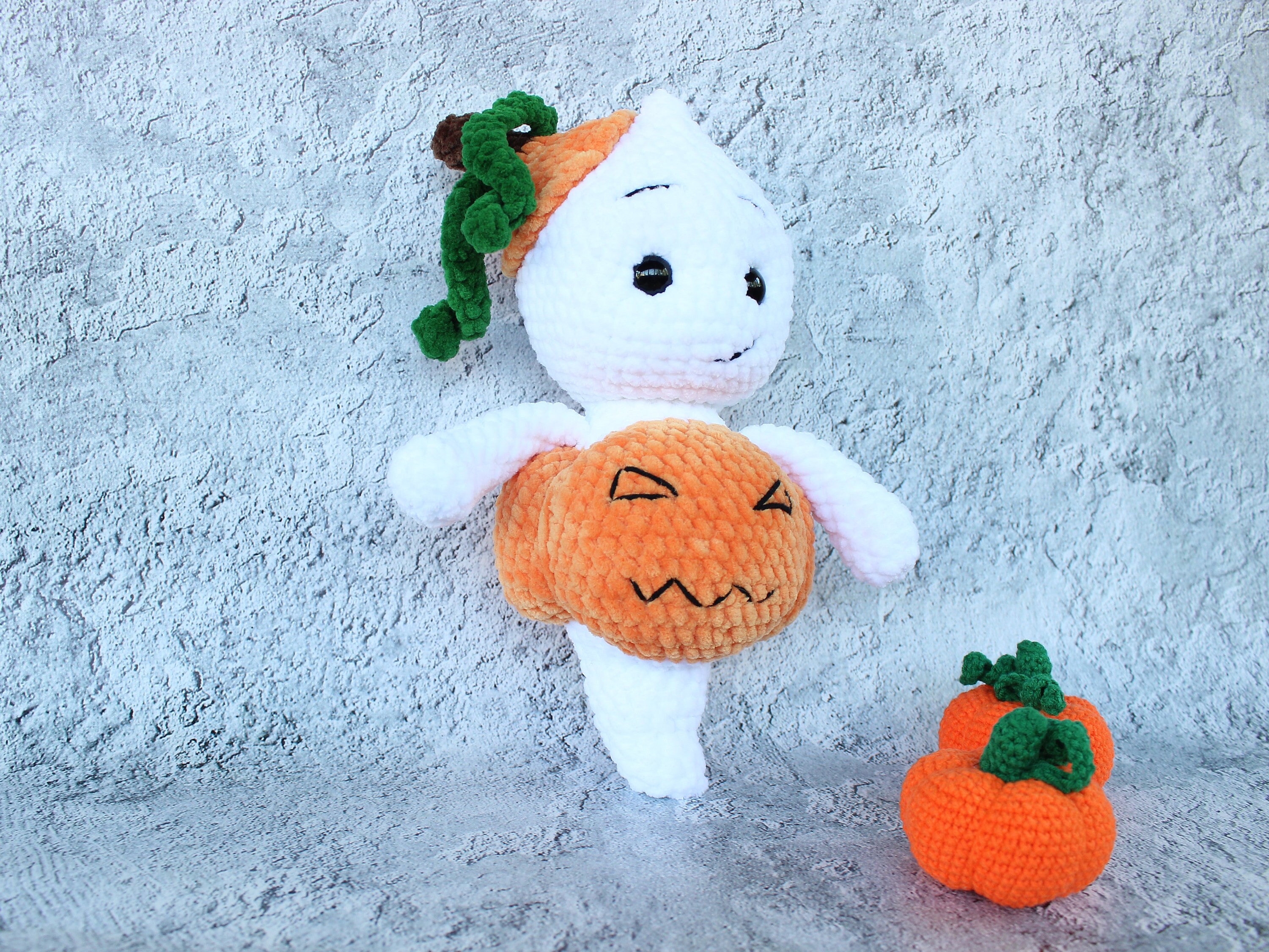 Crochet Ghost Pattern Ghost With Pumpkin Halloween Crochet - Etsy