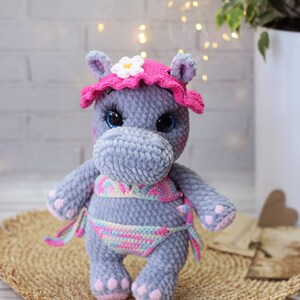 Hippo Crochet Pattern, Crochet Patterns Hippo, Cute Crochet Animals ...
