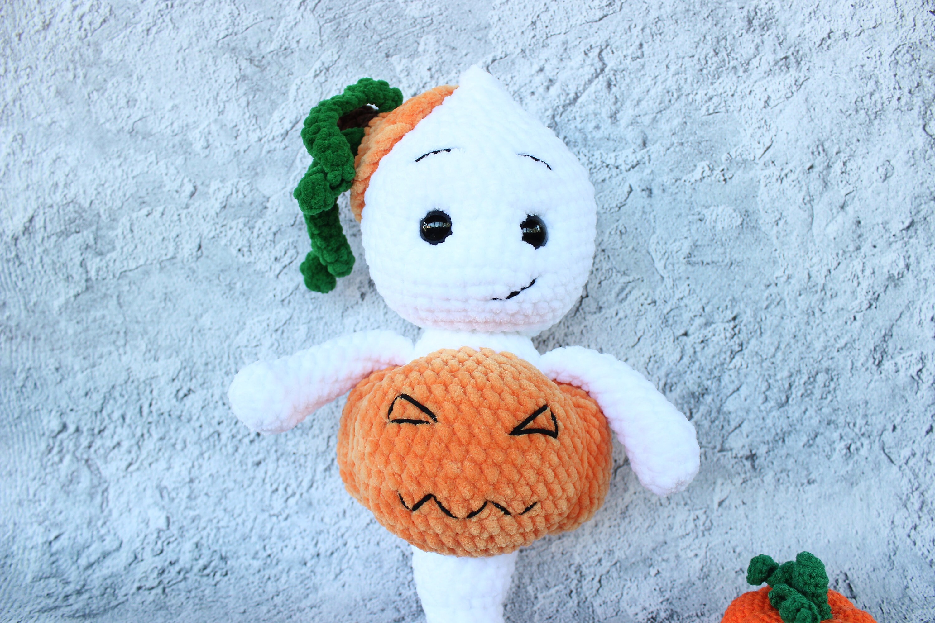 Crochet Ghost Pattern Ghost With Pumpkin Halloween Crochet - Etsy