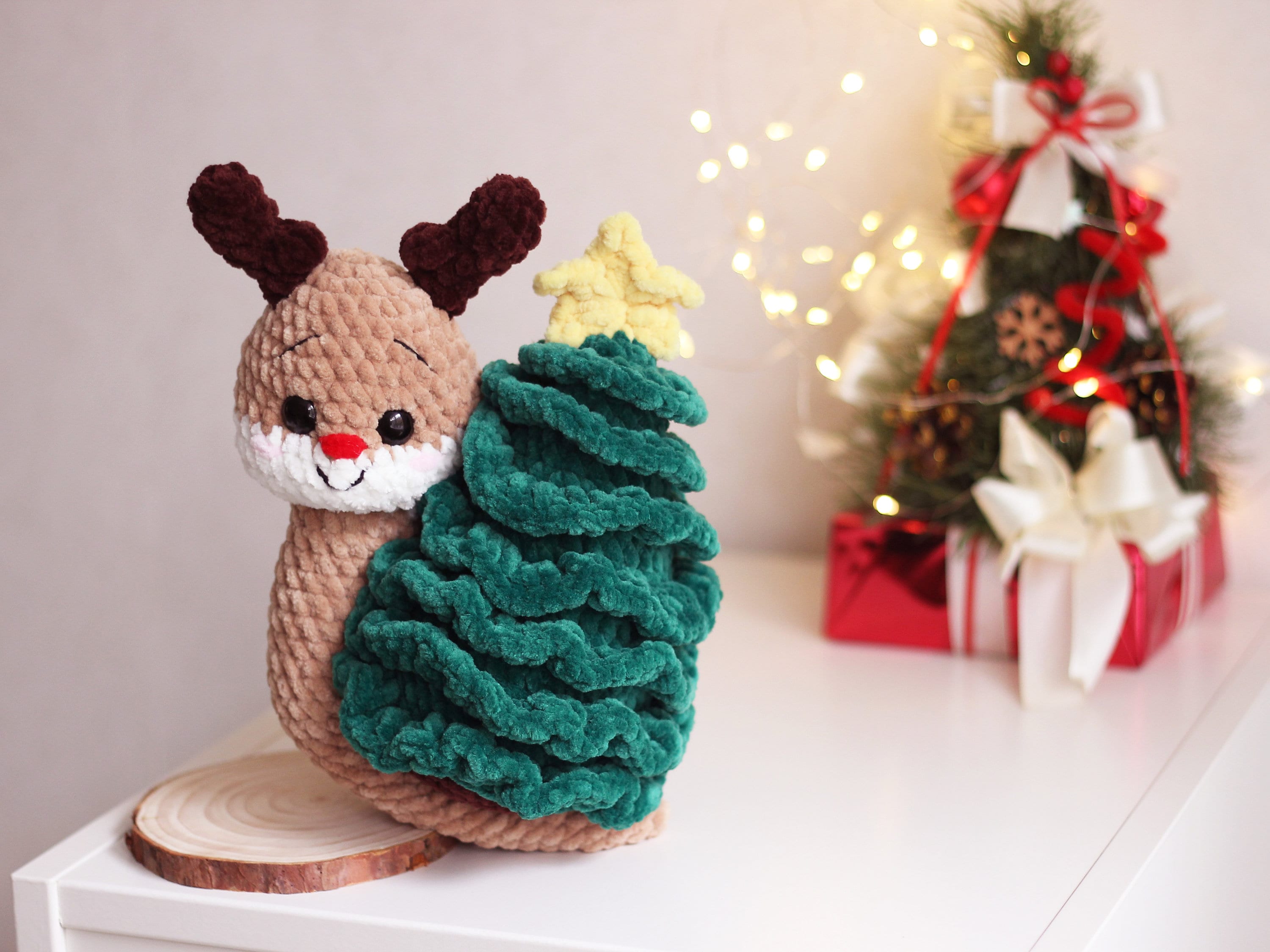Christmas Snail Toys, Funny Crochet Snail, Cristmas Decor, Gift for ...