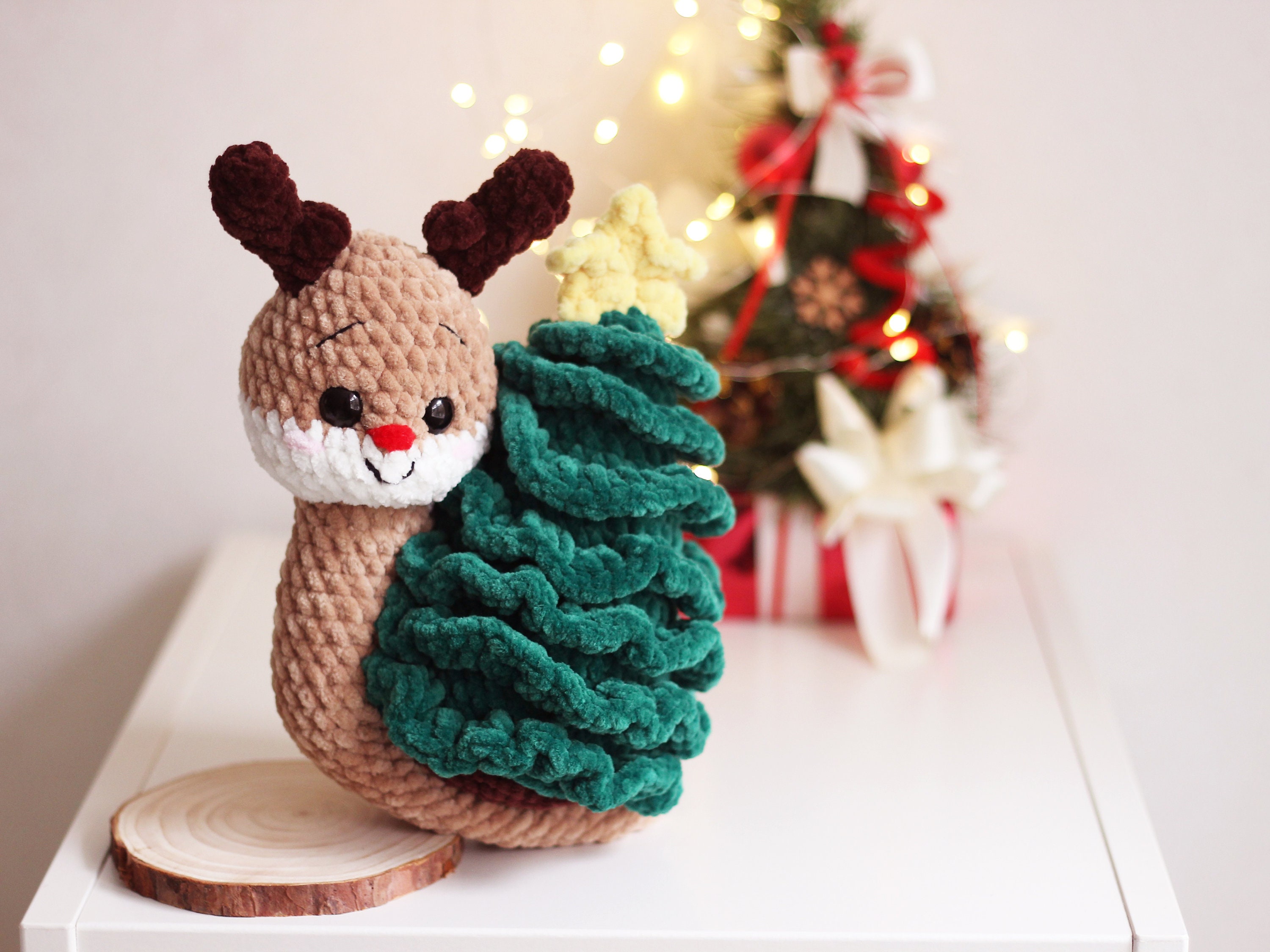 Christmas Snail Toys, Funny Crochet Snail, Cristmas Decor, Gift for ...