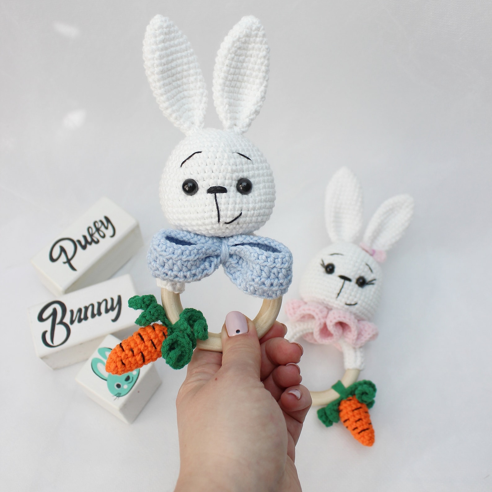 Crochet Bunny Rattle Pattern Crochet Baby Rattle Amigurumi - Etsy