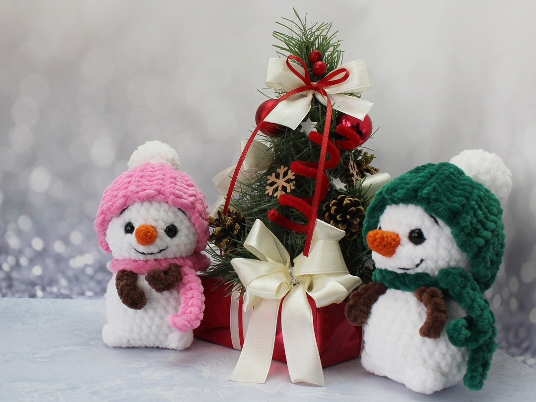 Crochet Small Snowman, Amigurumi Winter Plush Toy – Handmade Christmas ...