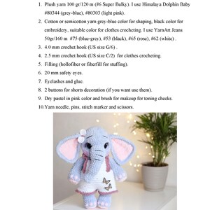 Elephant Crochet Pattern, Amigurumi Elephant, Easy Crochet Pattern ...