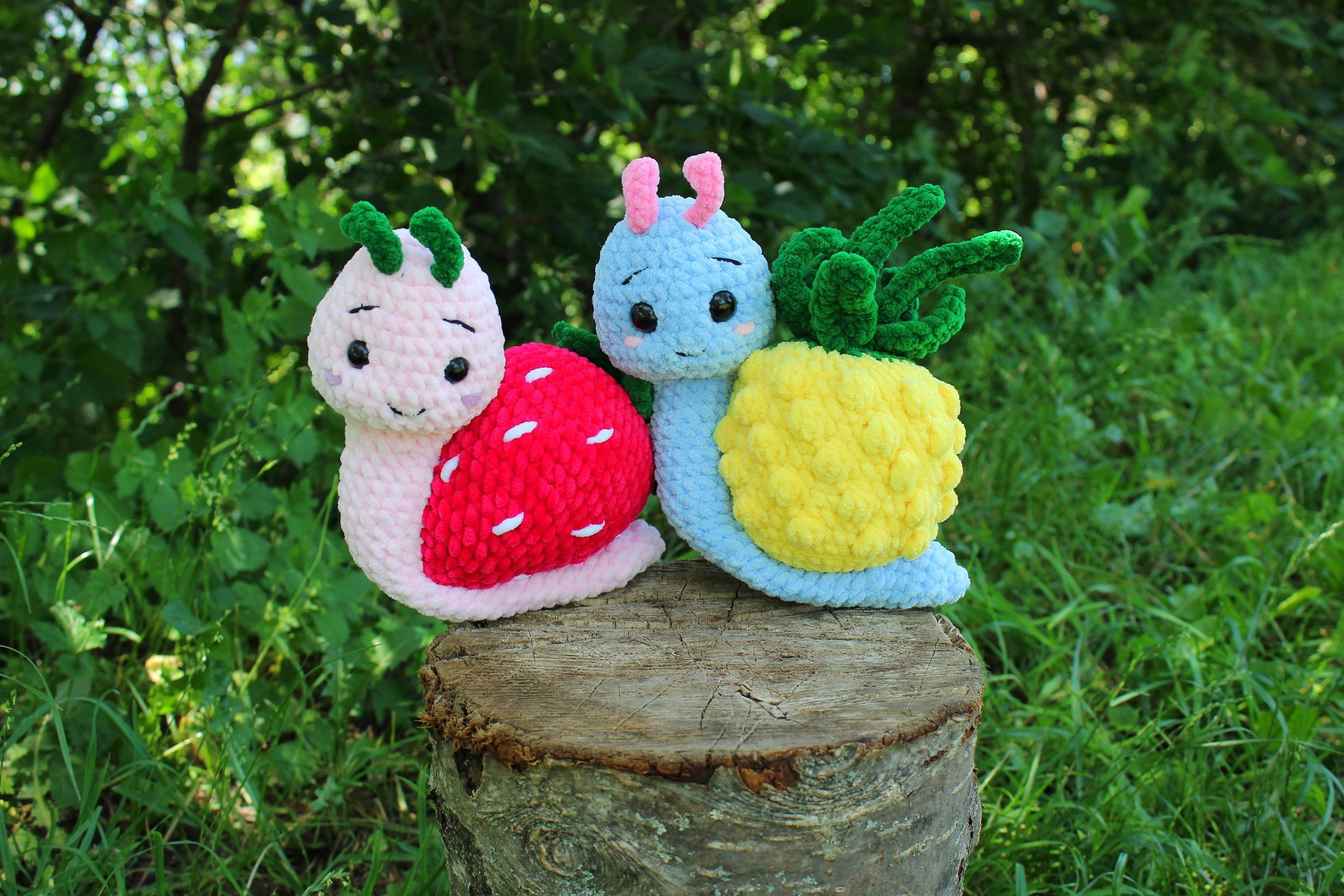 Fruity Snail Pattern Plush Snail Toy Funny Toy Funny - Etsy