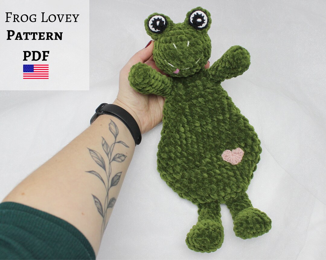 Crochet Frog Lovey Pattern, Plush Lovey, Baby Frog Lovey, Gift for ...