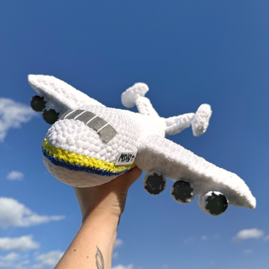 Soft Toy Plane Mriya, Crochet Airplane, Ukraine Airplane AN225, Cute ...