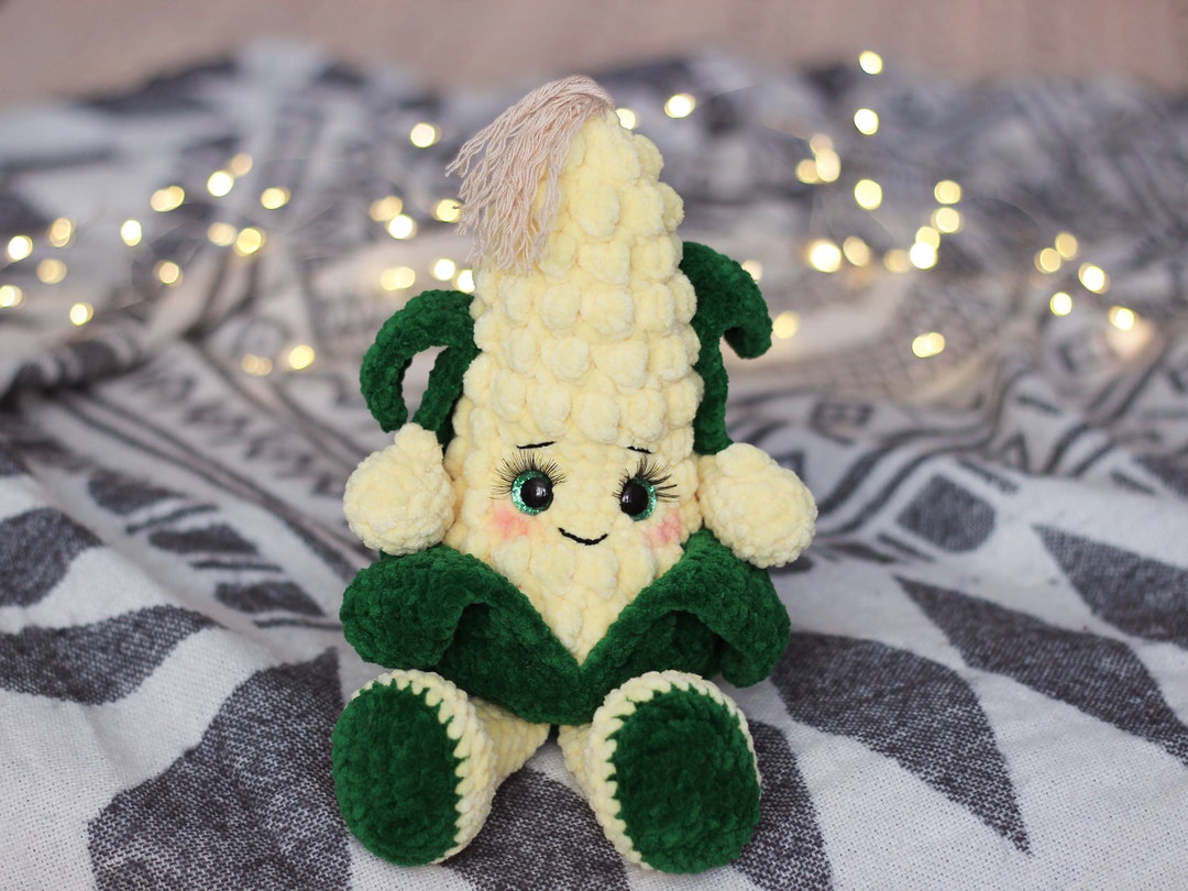 Plush Corn, Funny Crochet Gift, Gift for Her, Crochet Maize Toy, Corn ...