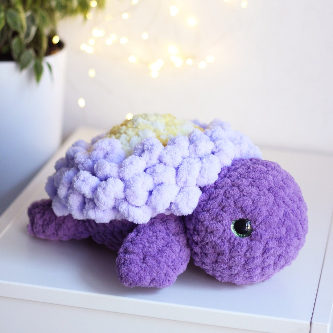 Plush Crochet Turtle Toy, Stuffed Turtle, Cute Turtle, Gift for Baby ...