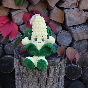 Plush Corn, Funny Crochet Gift, Gift for Her, Crochet Maize Toy, Corn ...
