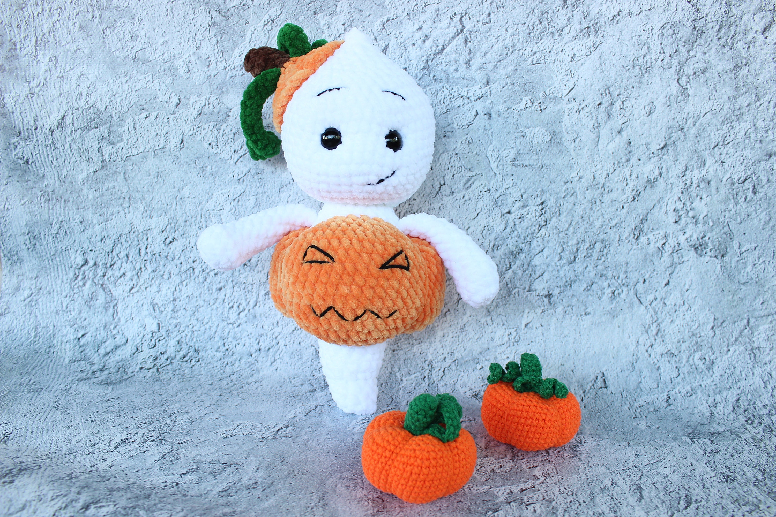 Crochet Ghost Pattern Ghost With Pumpkin Halloween Crochet - Etsy