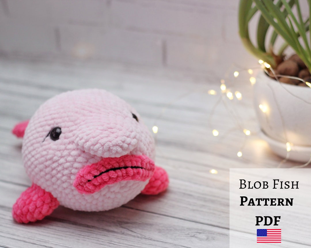 Blobfish Crochet Pattern, Funny Crochet Pattern, Ugly Fish Pattern, DIY ...