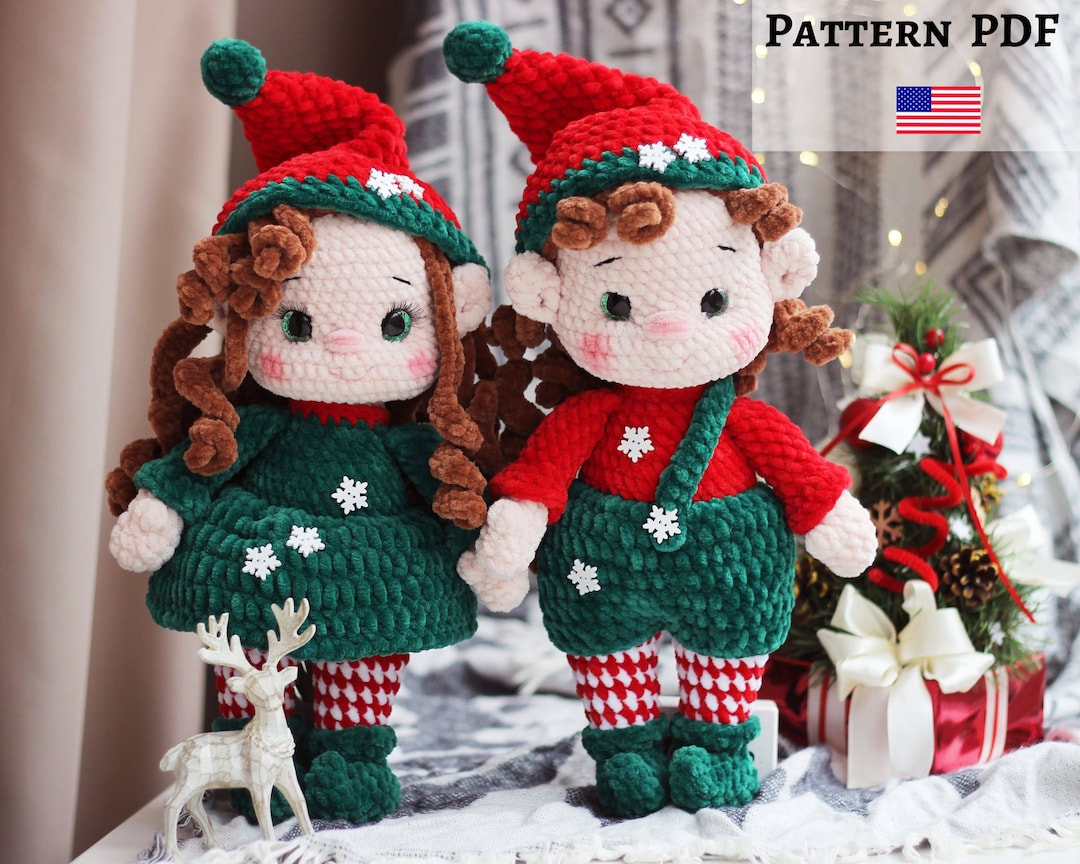 2in1 Crochet Pattern. Crochet Christamas Elf Pattern. Amigurumi Elf ...