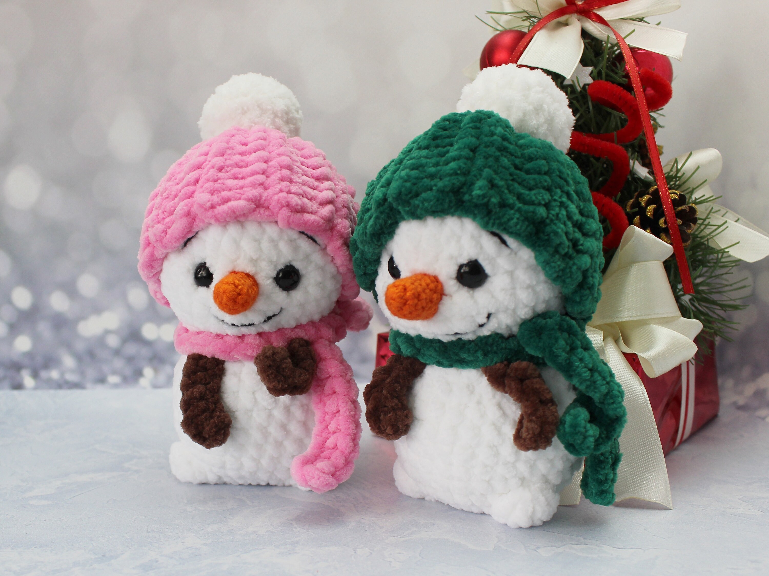 Crochet Plush Snowman Pattern DIY Christmas Gift Easy - Etsy