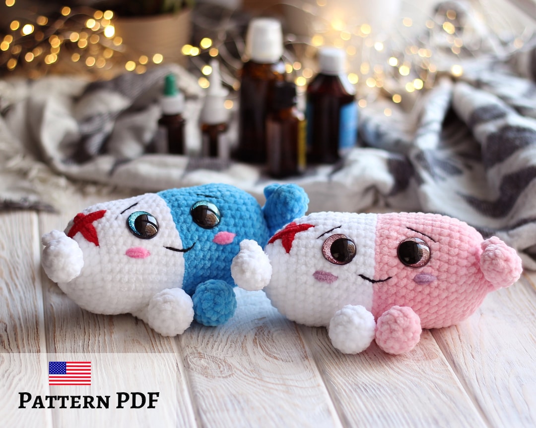 Happy Pill Crochet Pattern, Gift for Doctor, Crochet Pill, Amigurumi ...