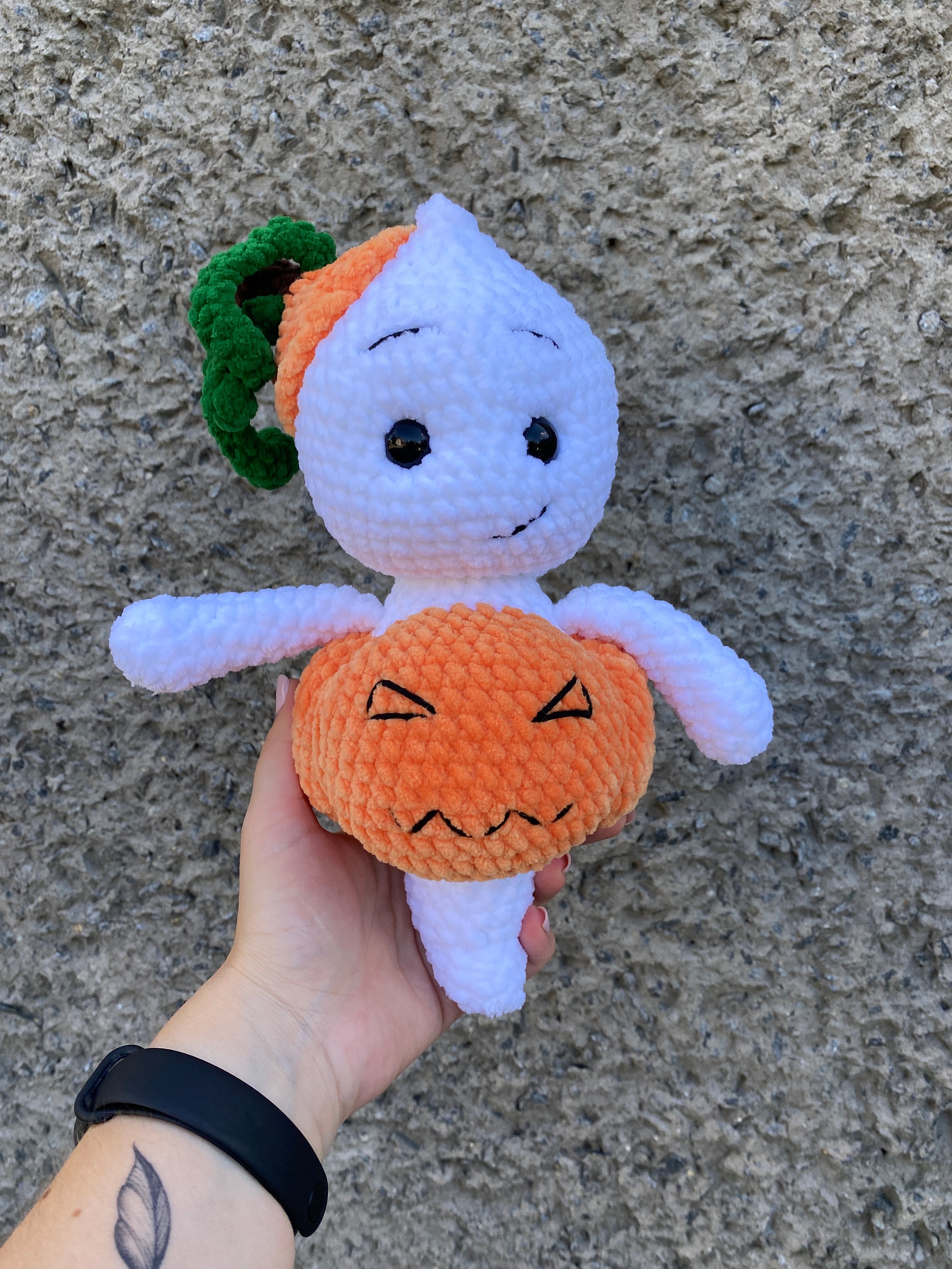 Crochet Ghost Pattern Ghost With Pumpkin Halloween Crochet - Etsy