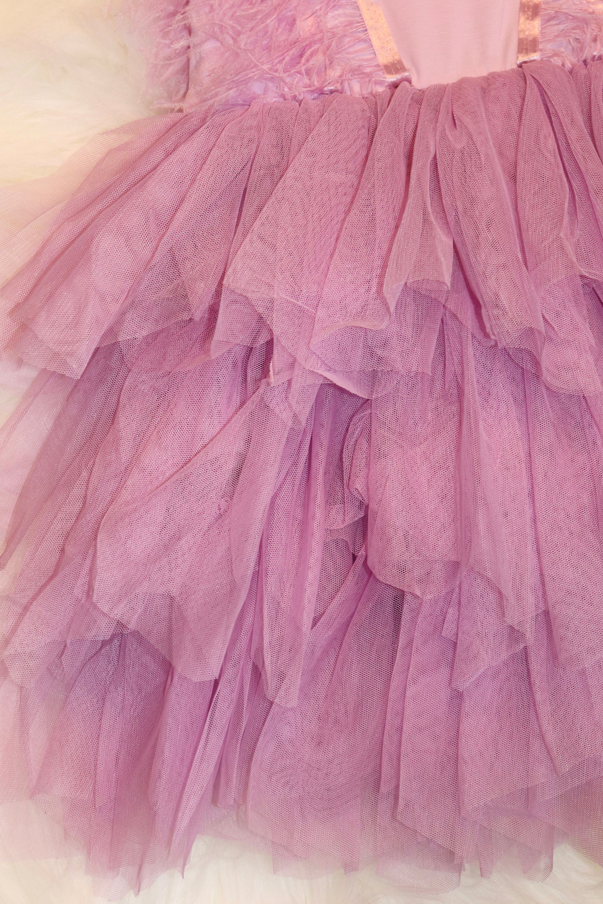 Feather Tulle Ruffle Dress - Etsy