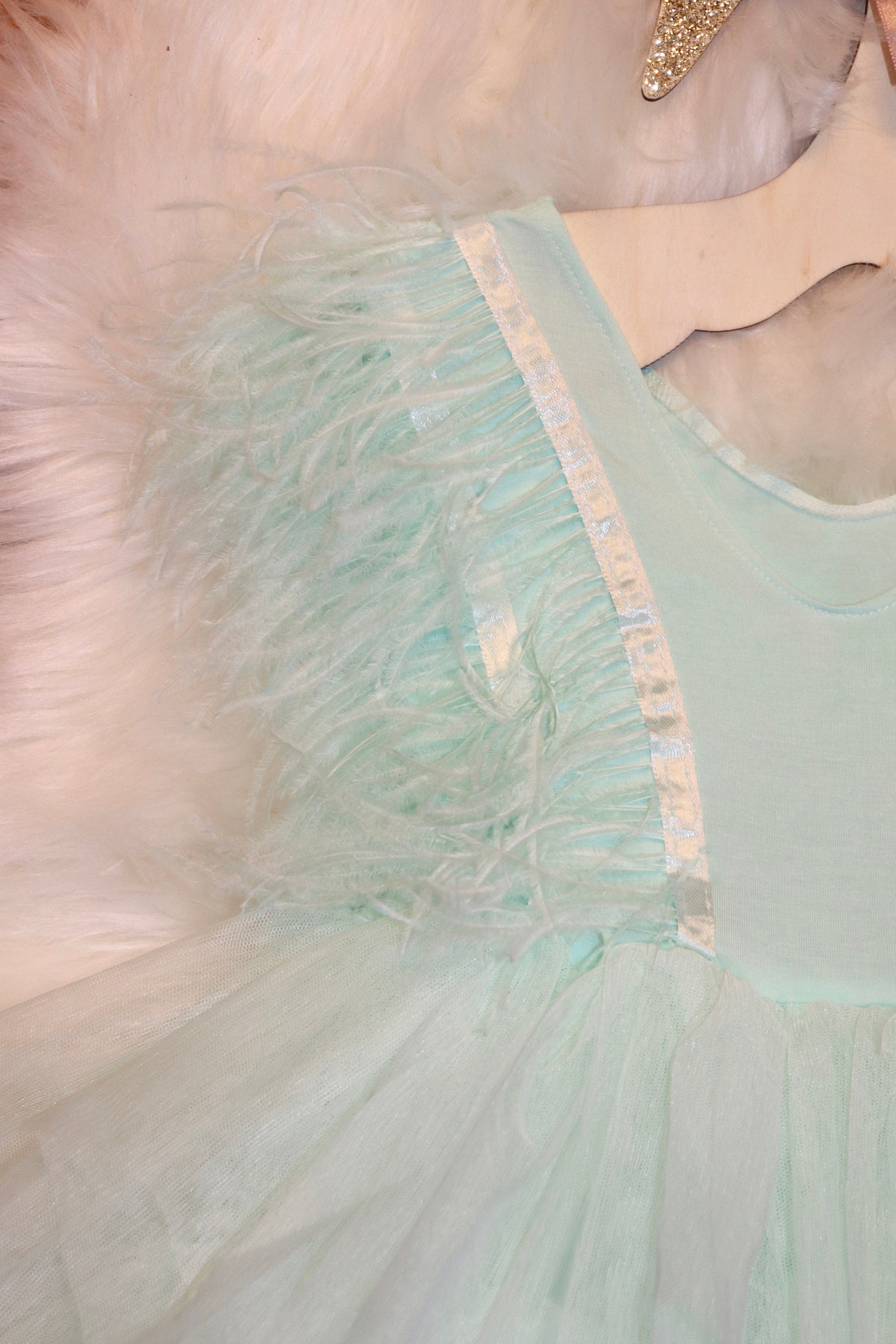 Feather Tulle Ruffle Dress - Etsy