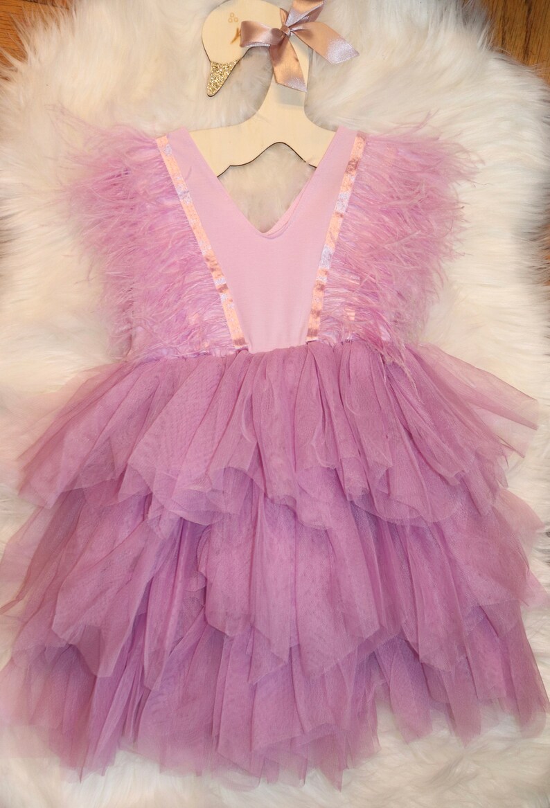 Feather Tulle Ruffle Dress - Etsy