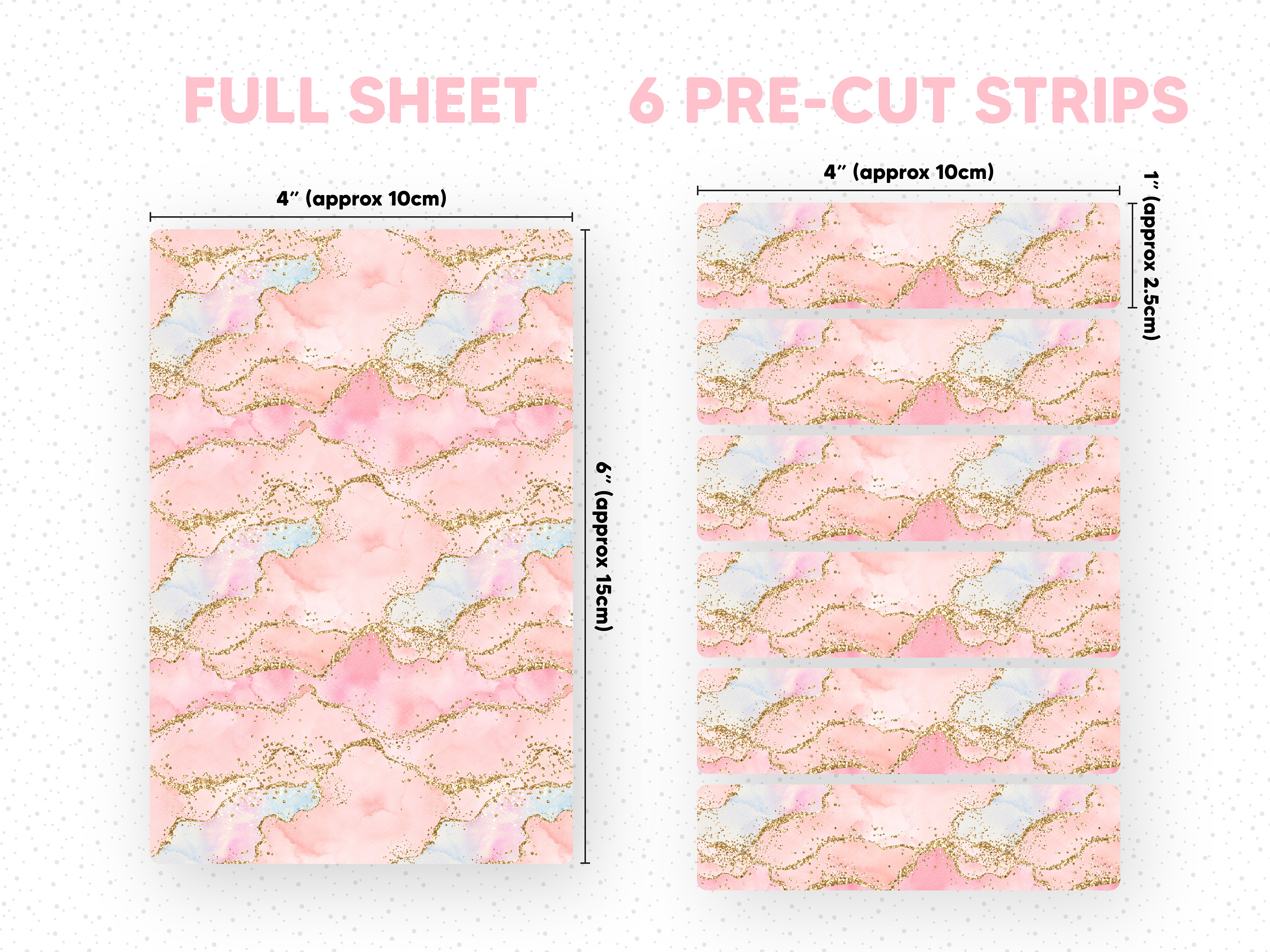 Pink Watercolour Sparkle Tubie Tape, Patterned Medical Tapes for NG ...