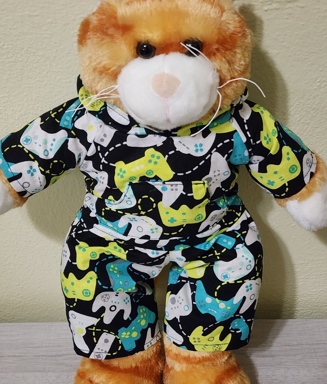 Handmade Build a Bear and Teddy Bear Black Video Game Controller Cotton ...