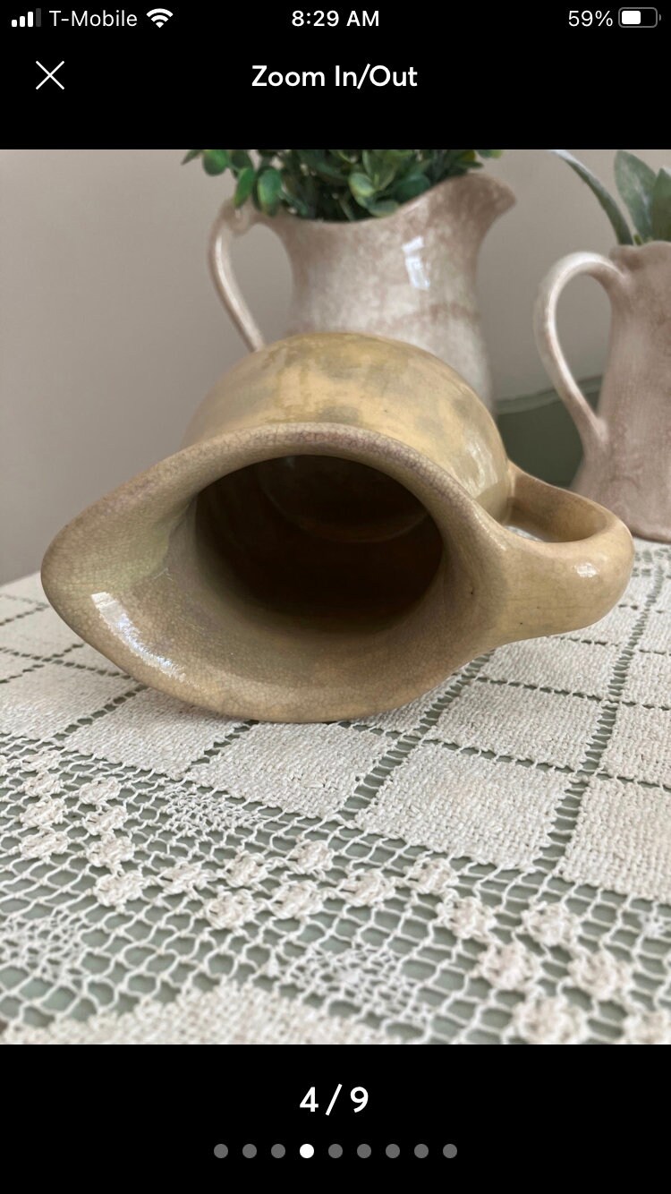 Small Stained & Crazed Ironstone Pitcher - Etsy